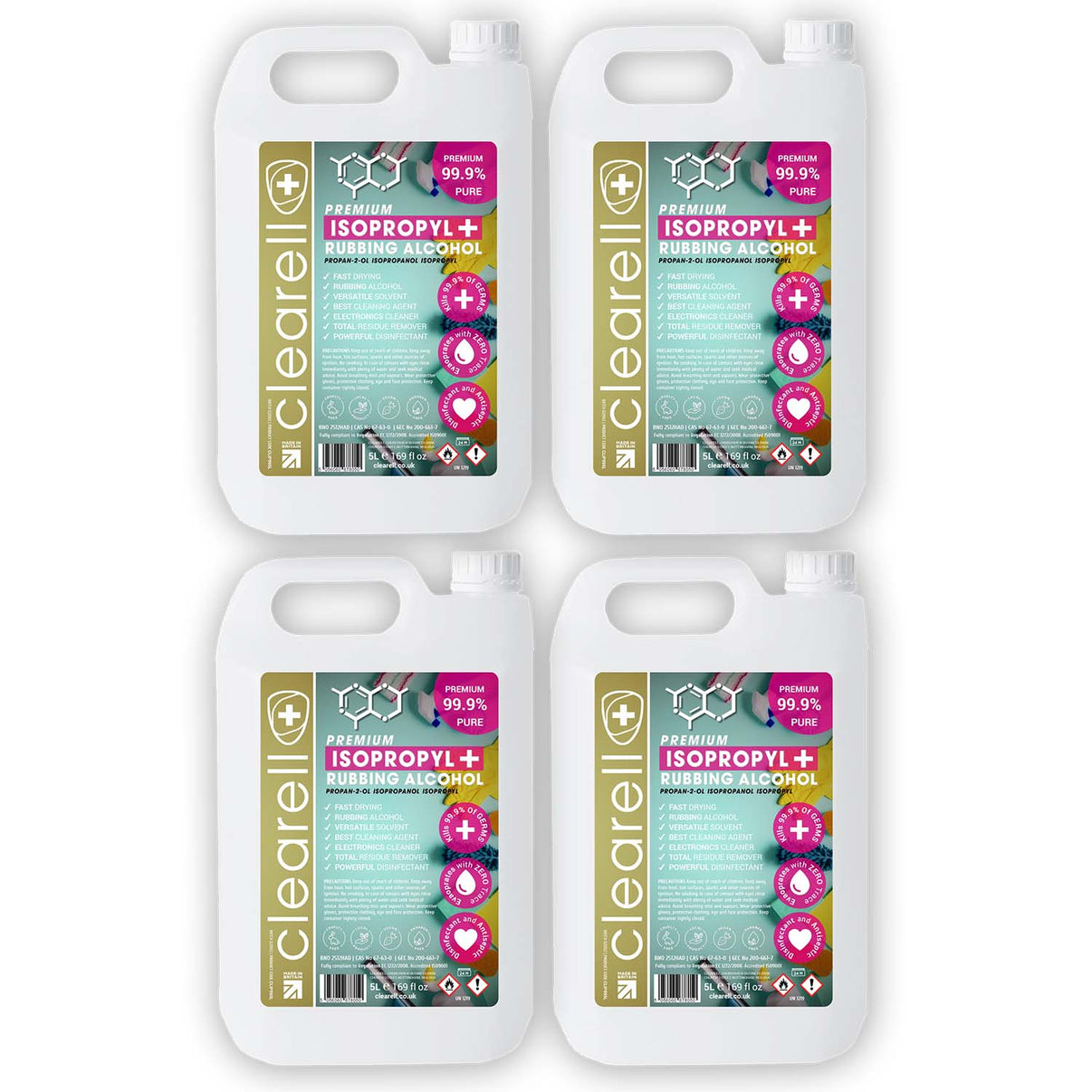 Clearell 5L -100L | RUBBING ALCOHOL | 99.9% 99.9% IPA Isopropyl Disinf